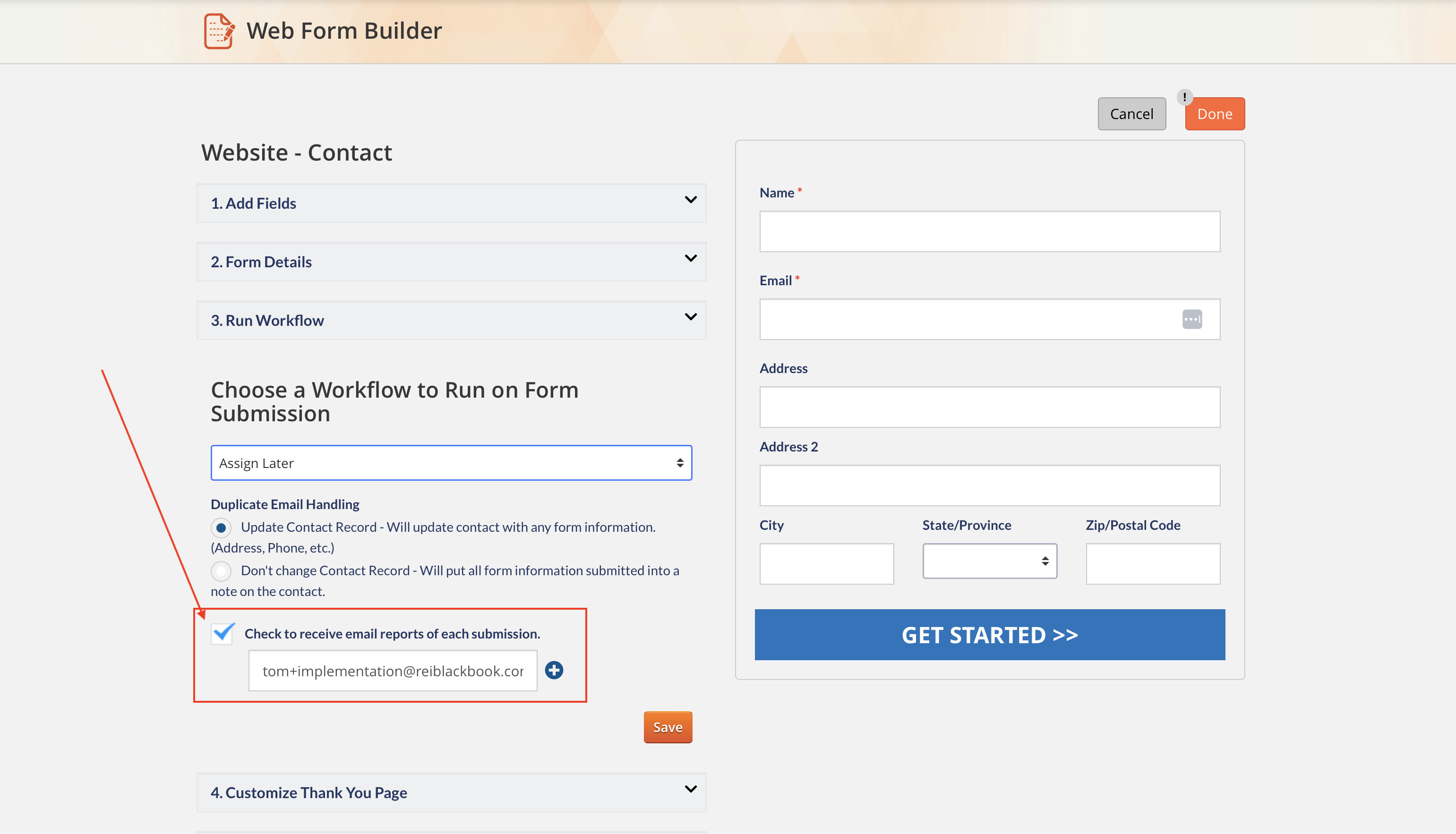 Create A Web Form – REI BlackBook
