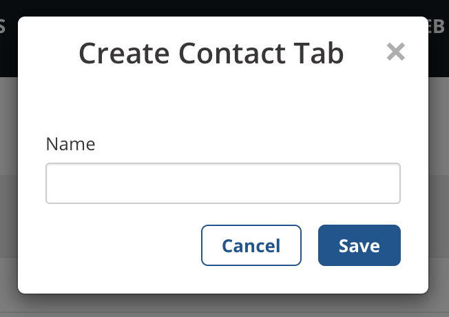 Create New Contact Tabs – REI BlackBook