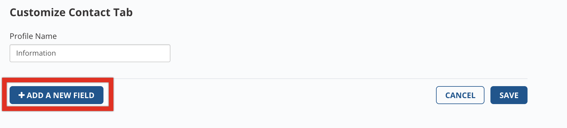 Create New Contact Tabs – REI BlackBook